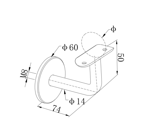 Stainless Steel Post Support Metal Stair Deck Rail Post Bracket